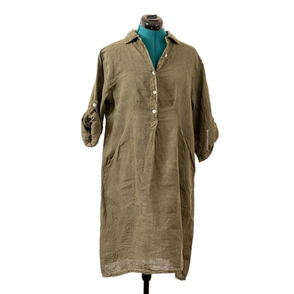 Alice Rinaldi | Dresses | Alice Rinaldi 0 Linen Dress 34 Sleeve Midi ...